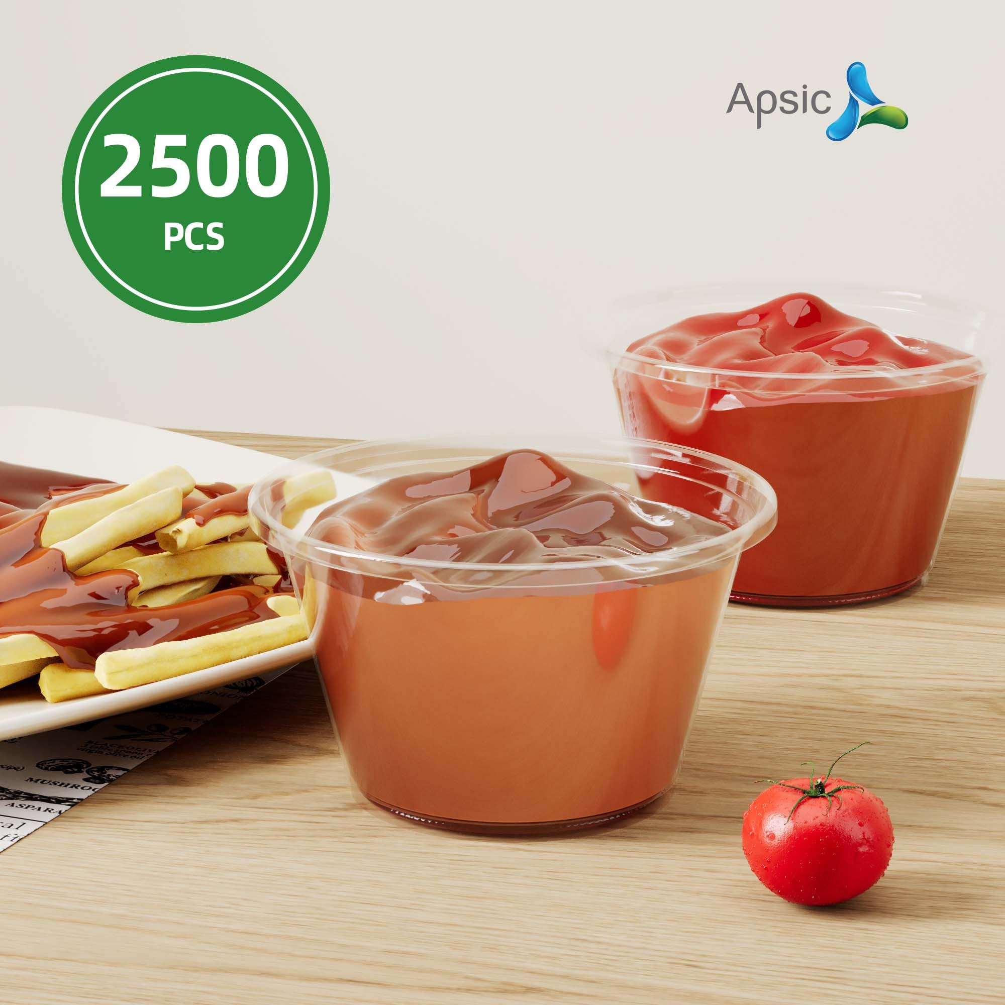 Clear Portion Cup – Disposable Sauce & Condiment Cup with Lid Option ...